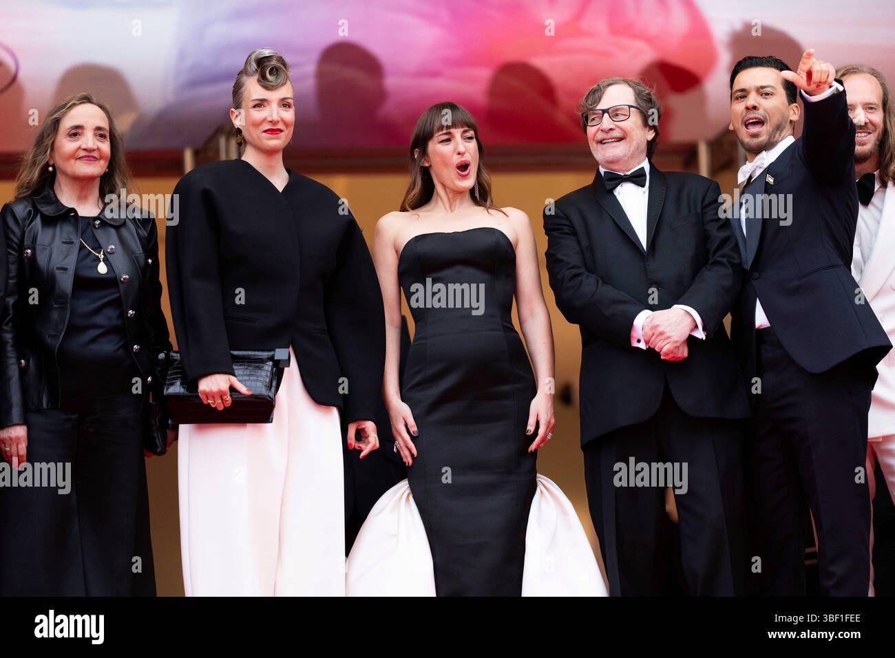 Dominique Blanc, from left, director Amelie Bonnin, Juliette Armanet ...