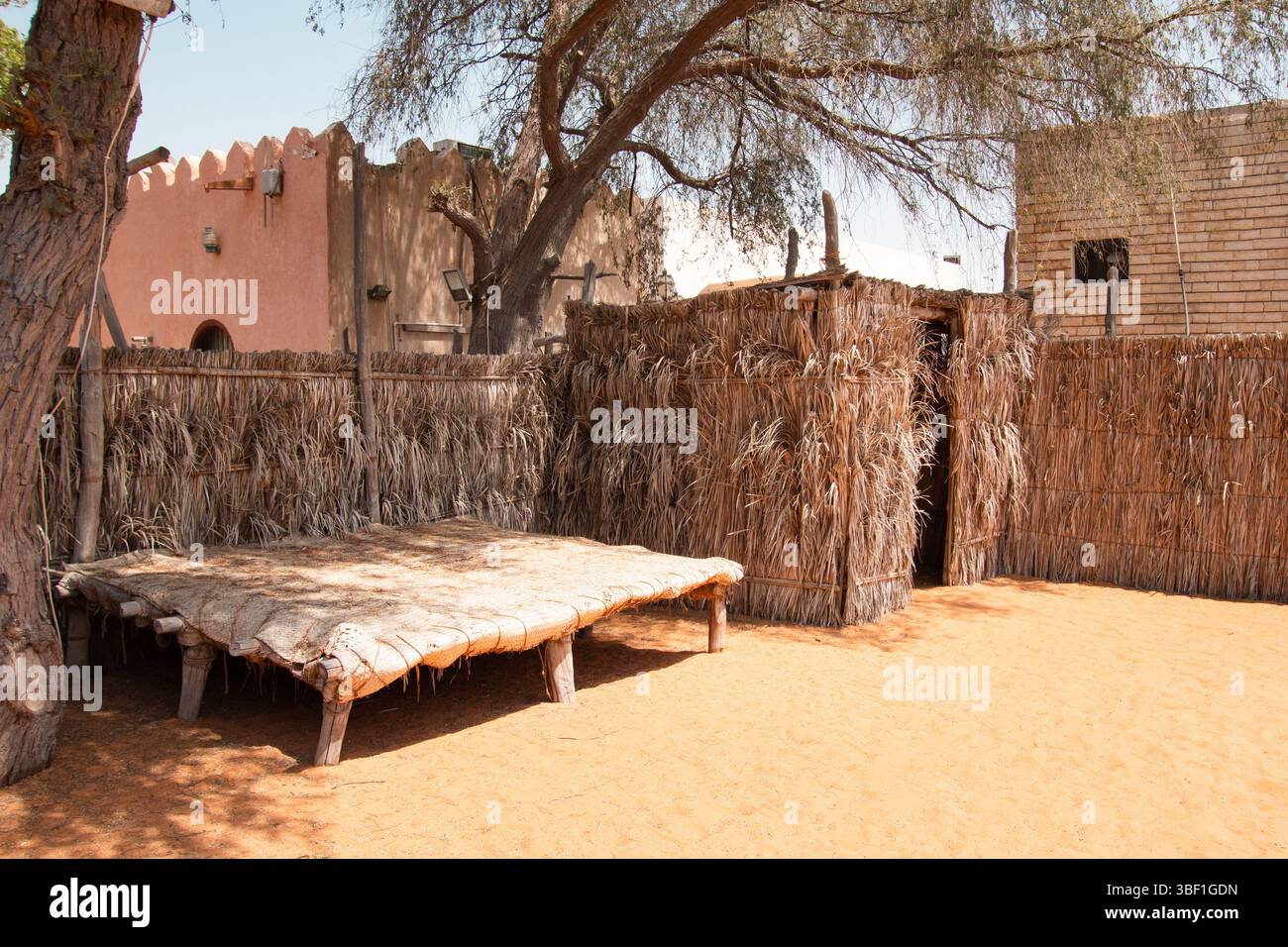 Traditional coastal emirati people house or al bait sahel, constructed ...