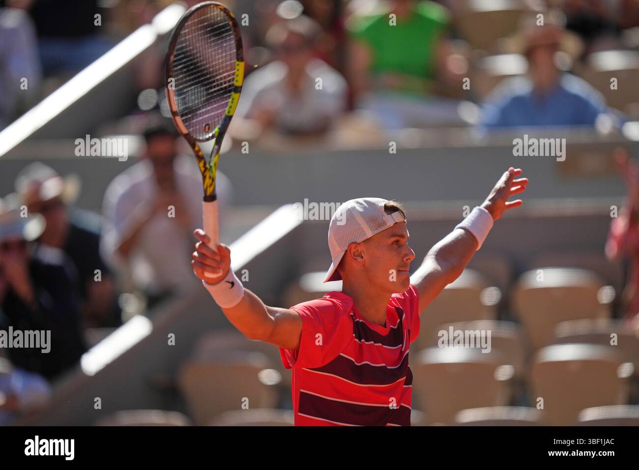 Denmark's Holger Rune celebrates beating France's Quentin Halys ...