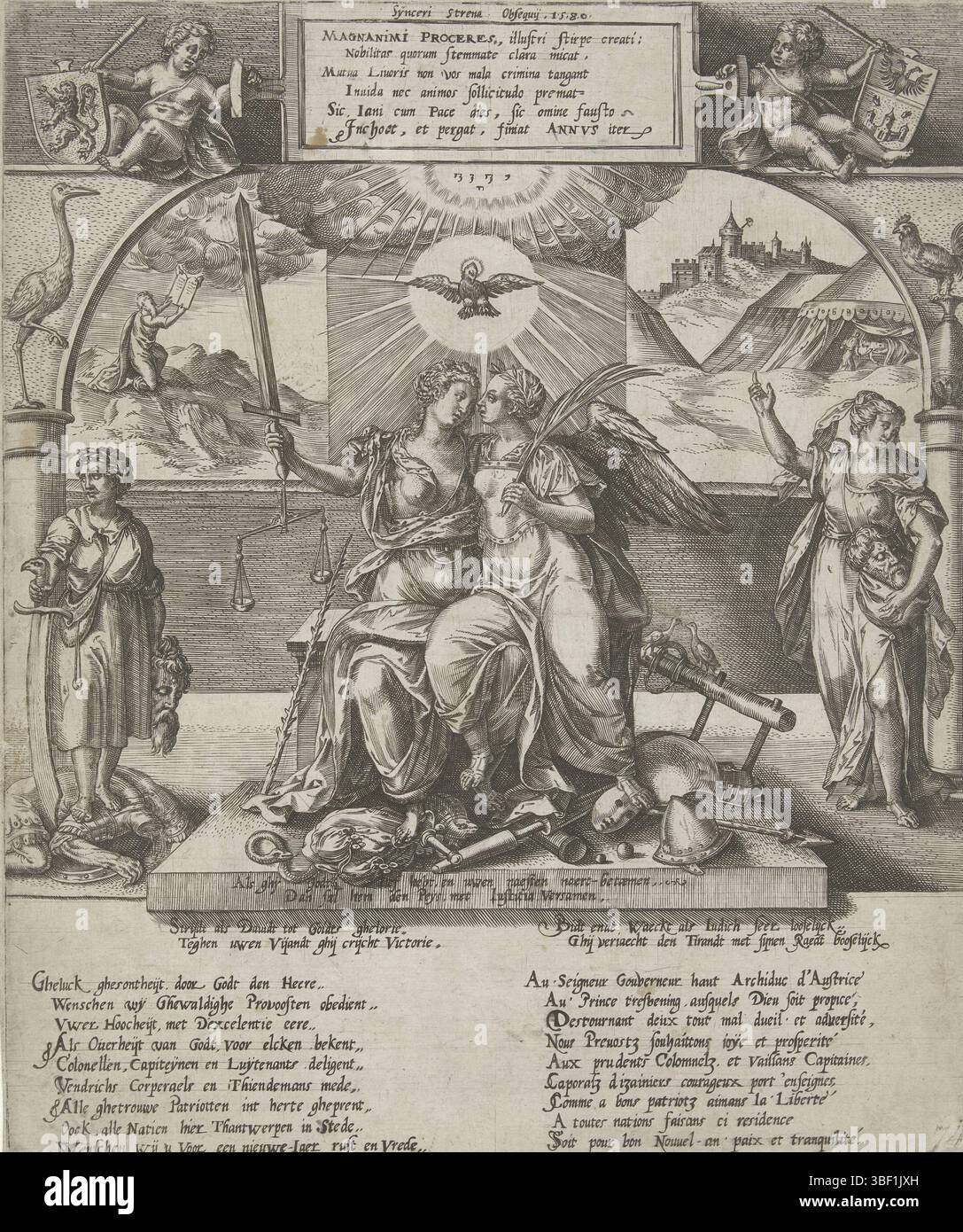 Francken, Ambrosius (I), Southern Netherlands, New Year's wish for ...