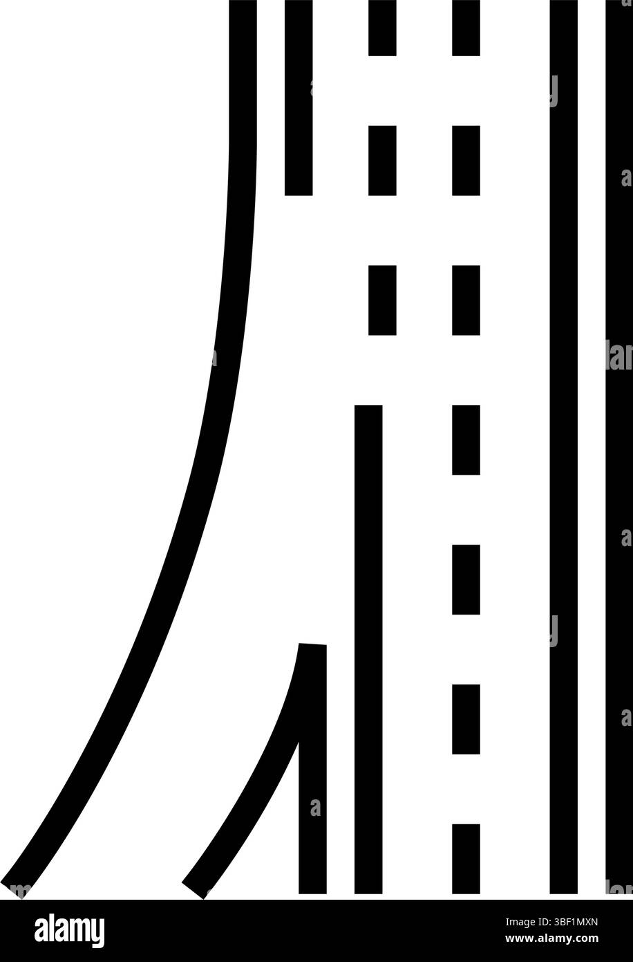 entrance highway road line icon vector illustration Stock Vector Image ...