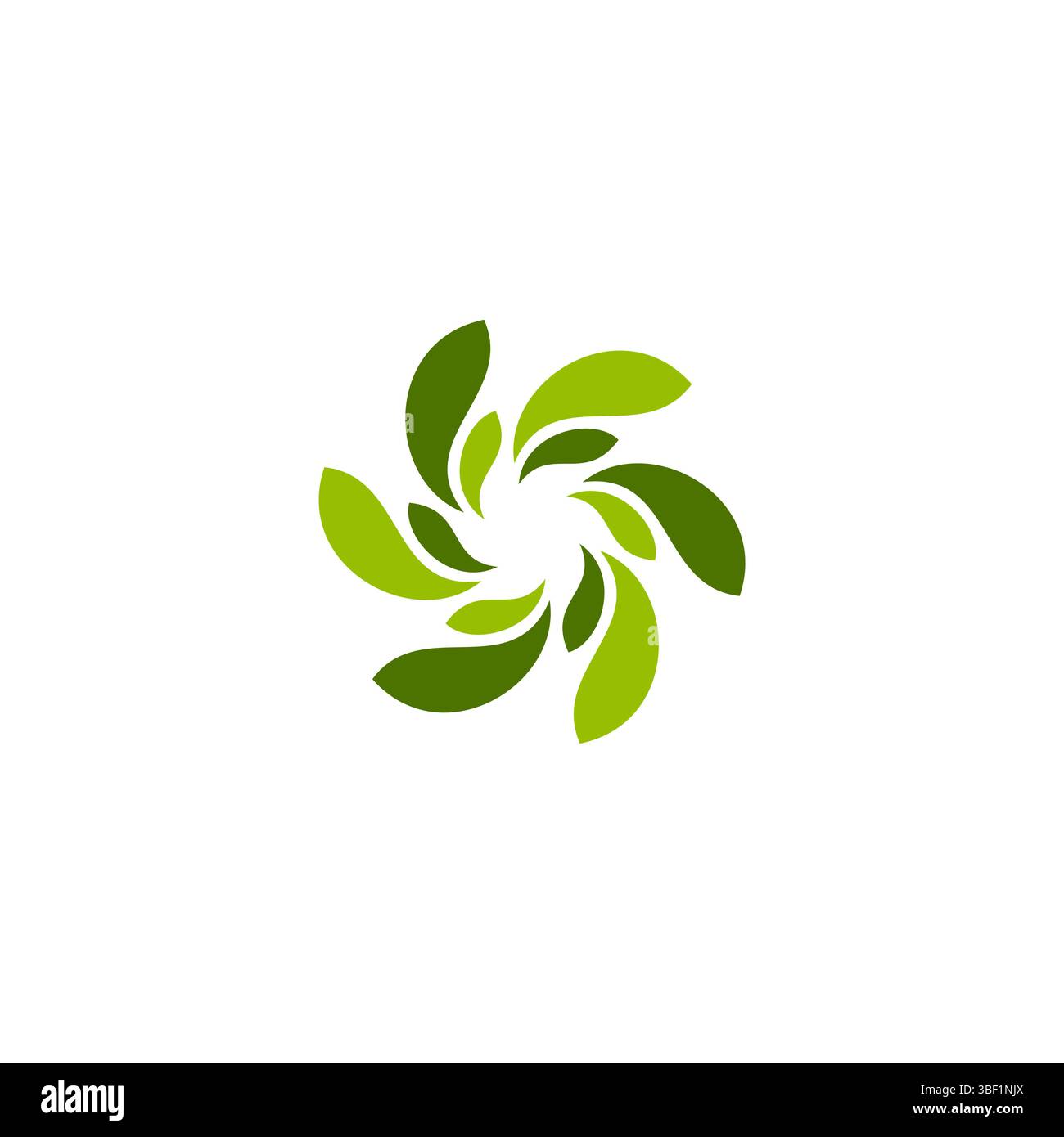 Circle Leaf Logo Vector. Leaves Round Icon Stock Vector Image & Art - Alamy