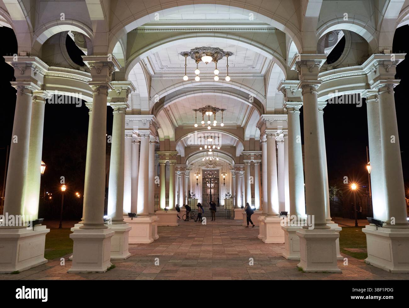 modern restored tiger museum with columns and antique lights Stock ...