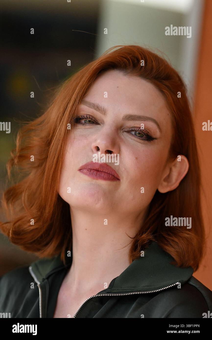 Elodie Frégé attends the 2025 French Open at Roland Garros on May 30 ...