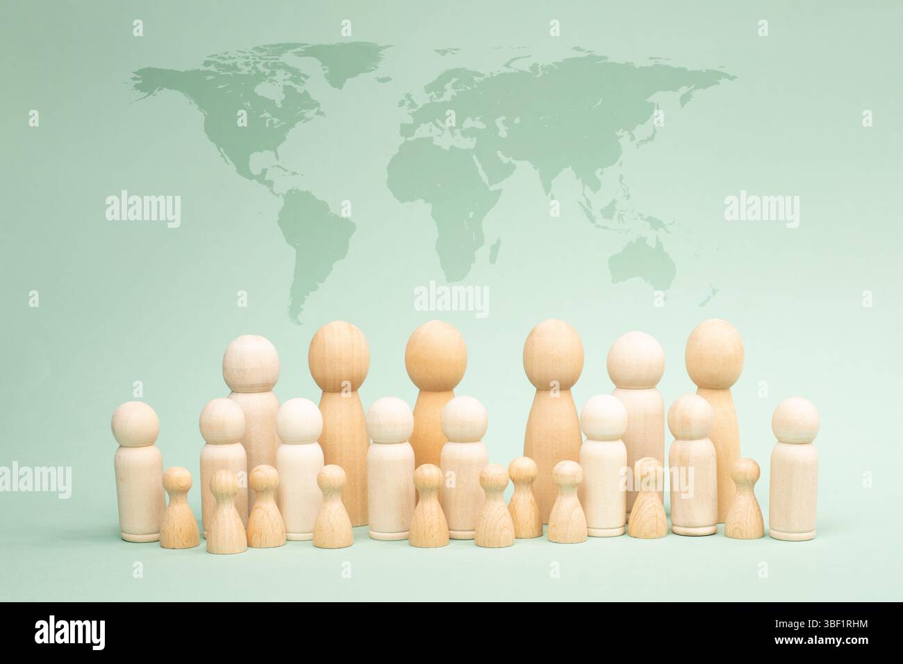 Multicultural Population, People With World Map, No Discrimination And ...