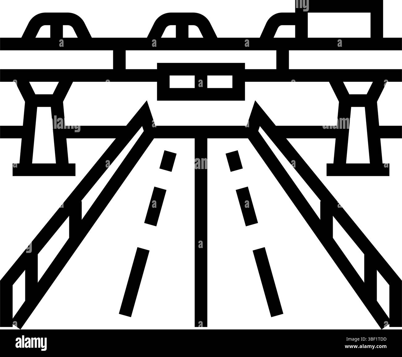 bridge highway road line icon vector illustration Stock Vector Image ...