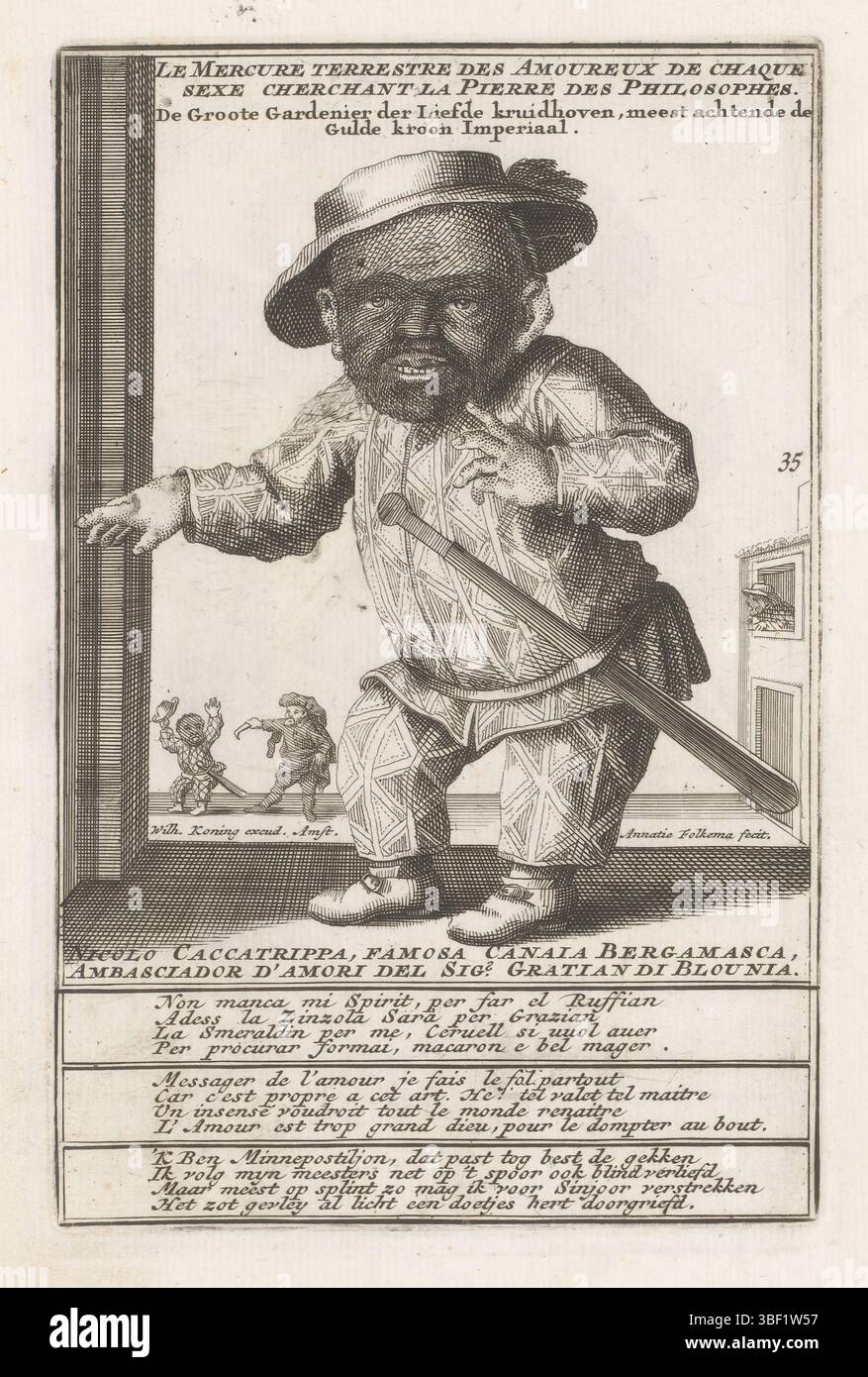 De dwarf groote gardenier der liefde herbhoven als harlekijn hi-res ...