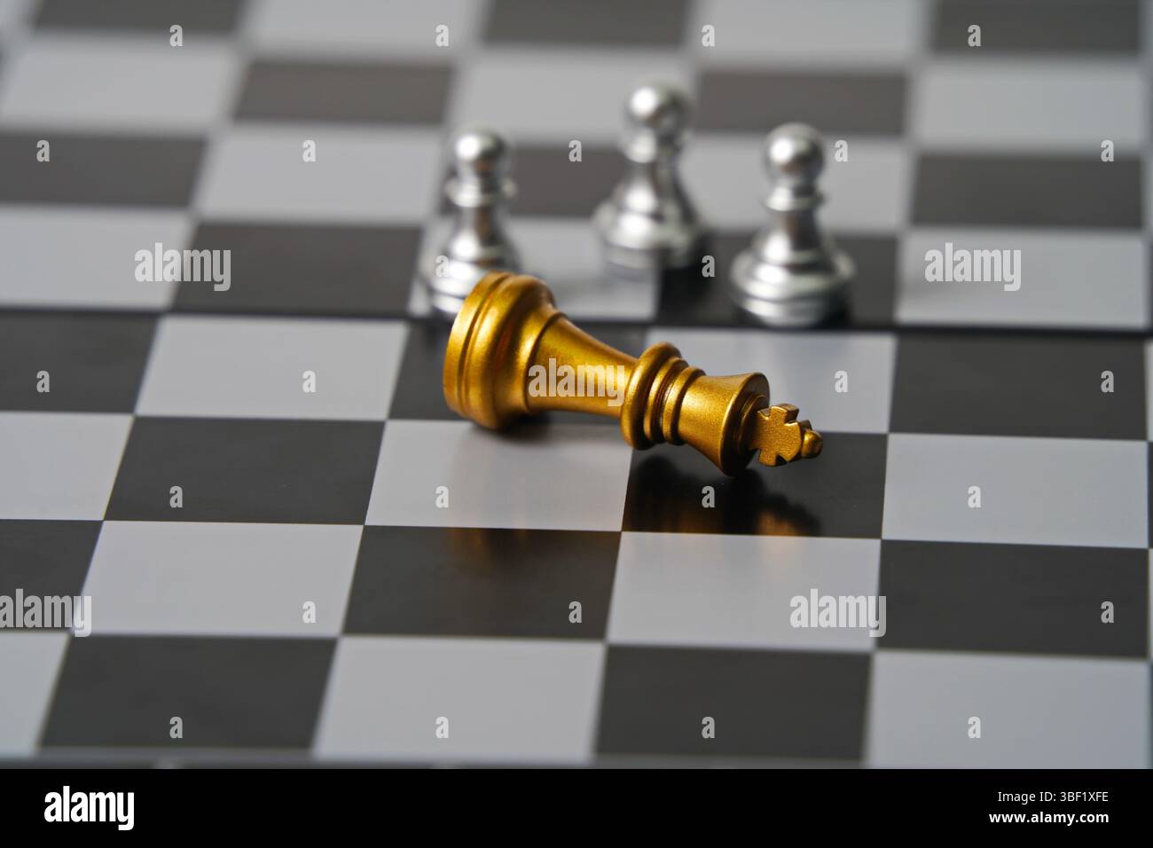 A chess board with pieces. Strategy, business, political games and ...