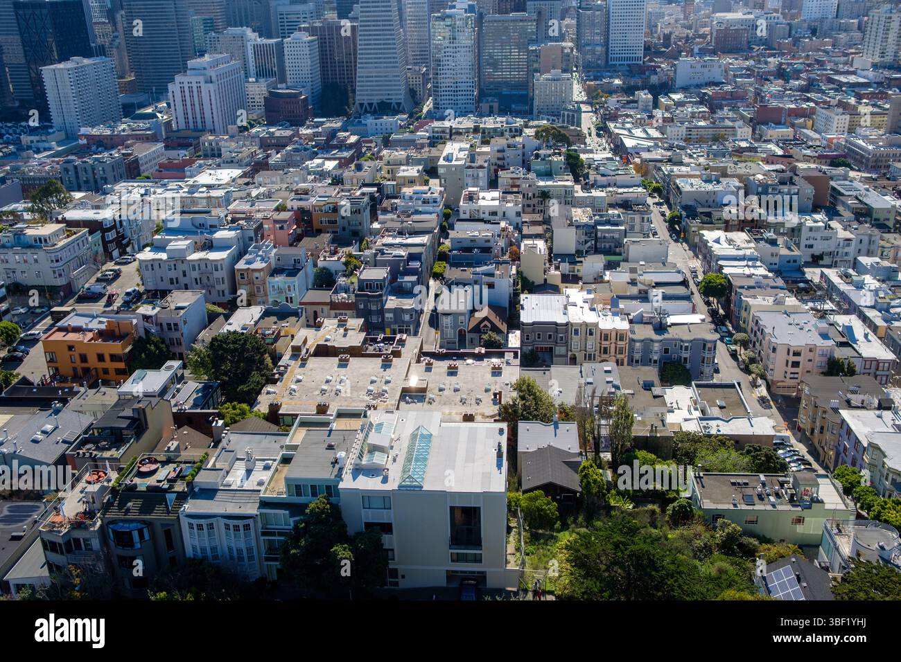 Aerial view captures san franciscos hi-res stock photography and images ...