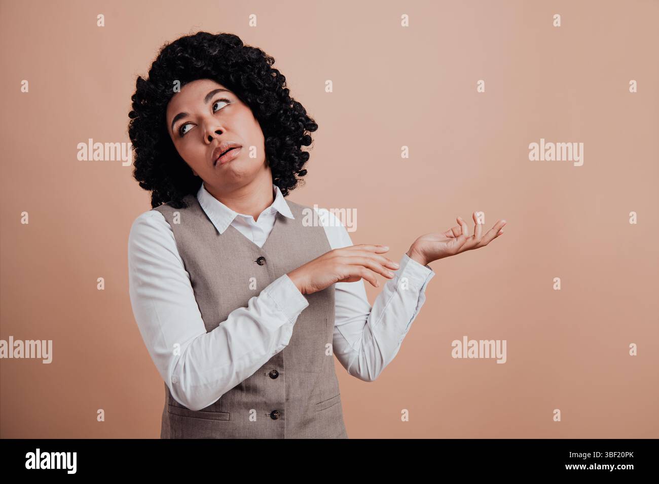 Young woman makes dismissive hi-res stock photography and images - Alamy