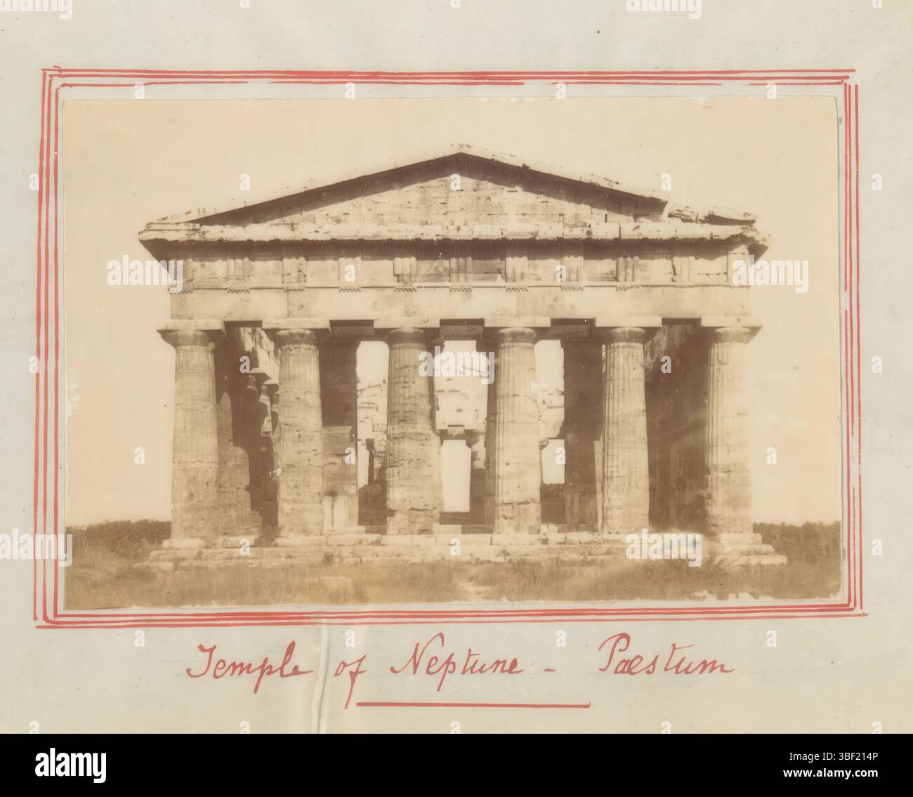 Paestum, Temple of Neptune - Paestum, Exterior of the Temple of Neptune ...
