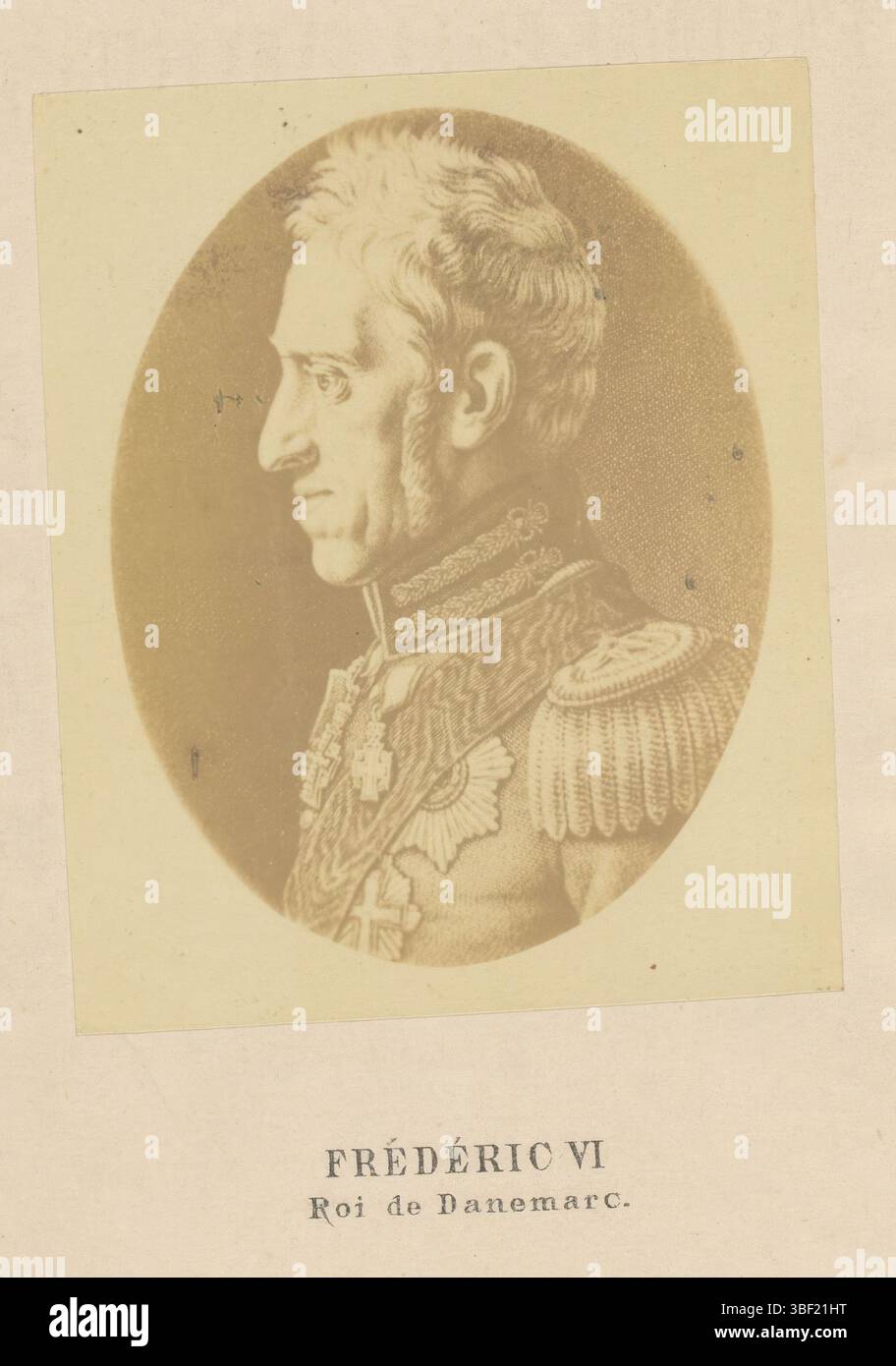 Eckersberg, Christoffer Wilhelm, Frédéric VI Roi de Danemarc, Photoreproduction of a portrait of ...