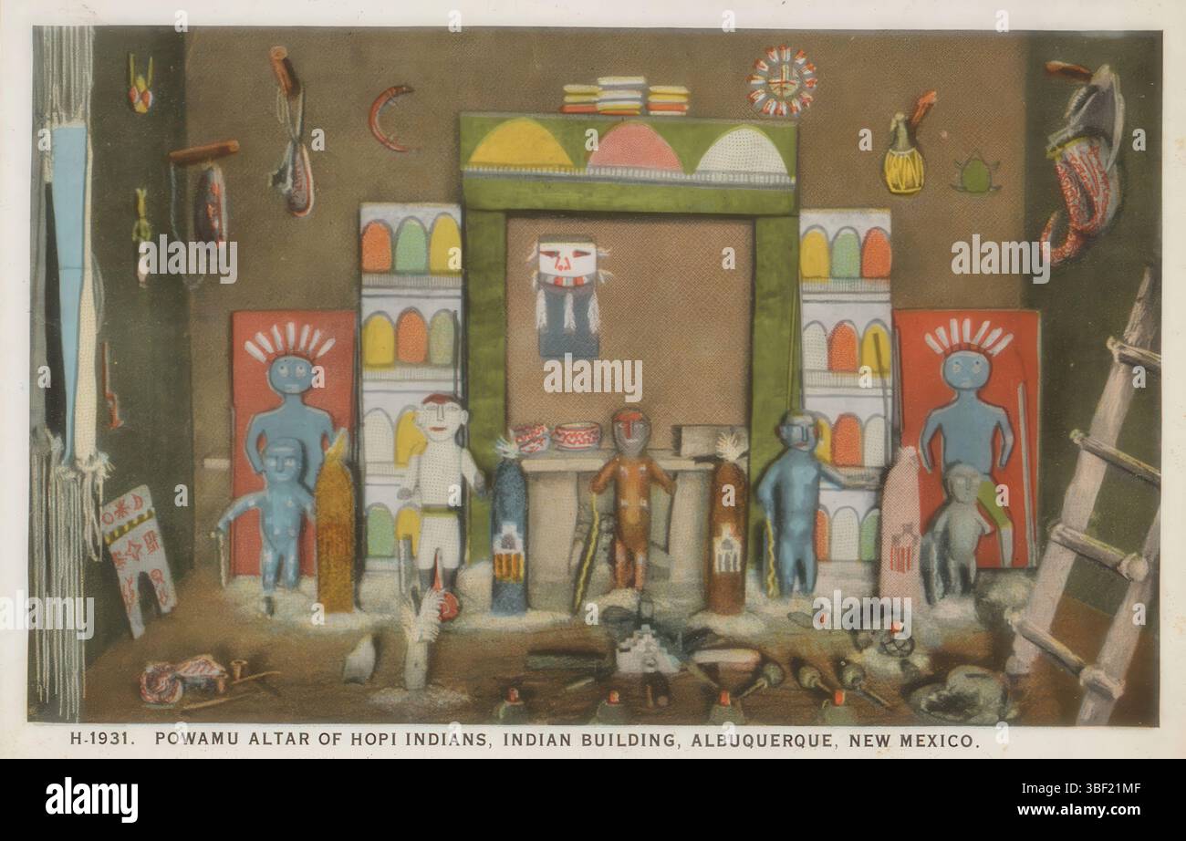 Powamu altar of Hopi Indians, Indian building, Albuquerque, New Mexico ...
