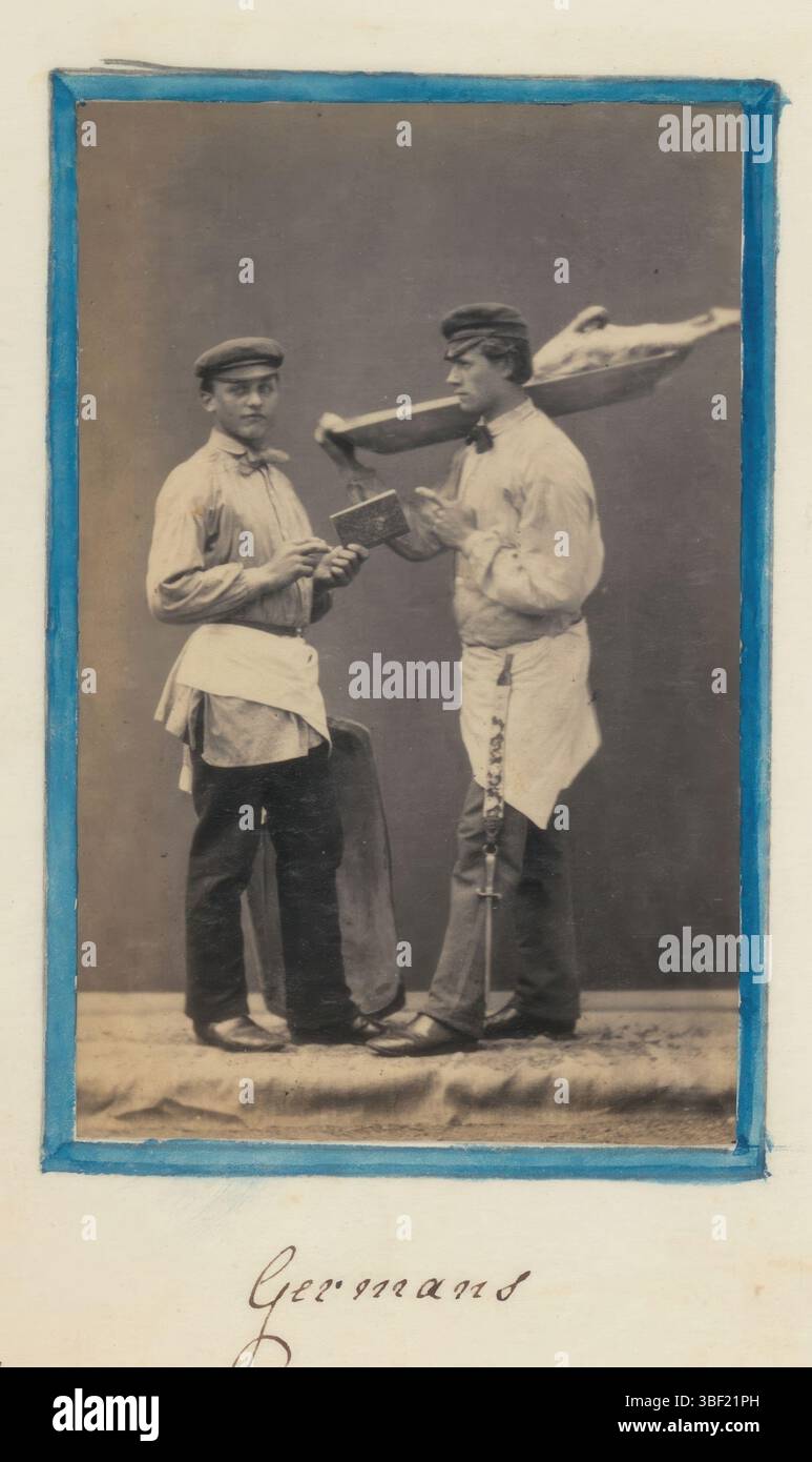 England, Germans, Two Germans, England, under the photo - handwritten ...