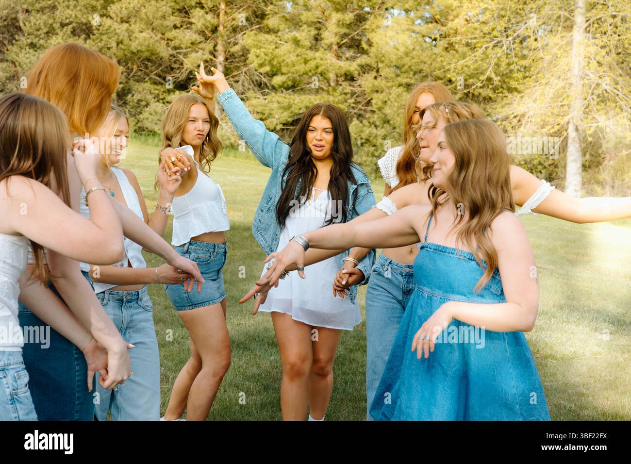 University students dancing together outdoors Stock Photo - Alamy