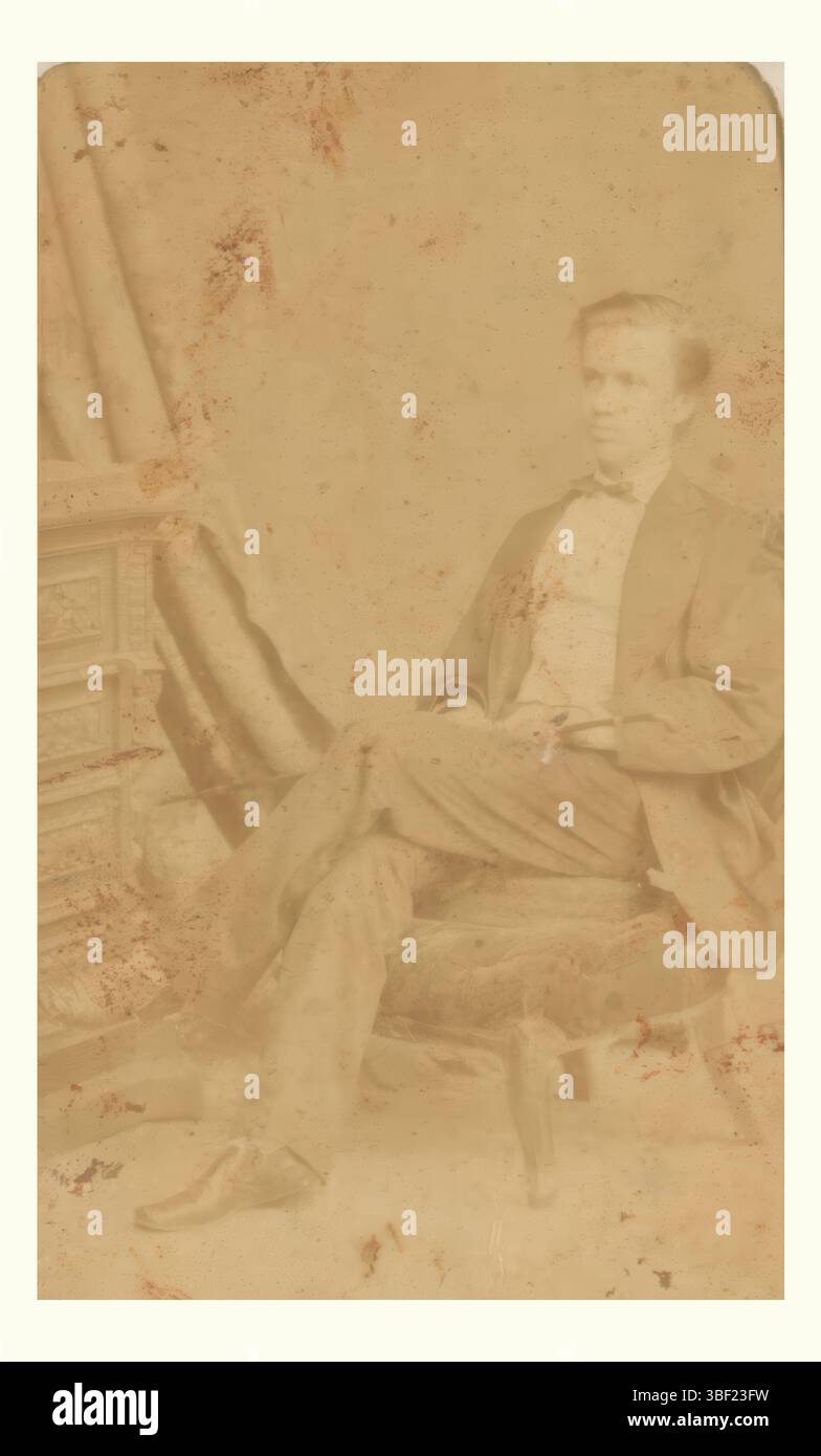 Woodbury & Page, Portrait of a seated man, recto - handwritten, This ...