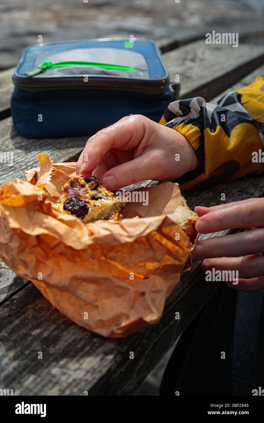 Flask of Coffee, with a Cheese scone and a mixed fruit scone, picnic ...