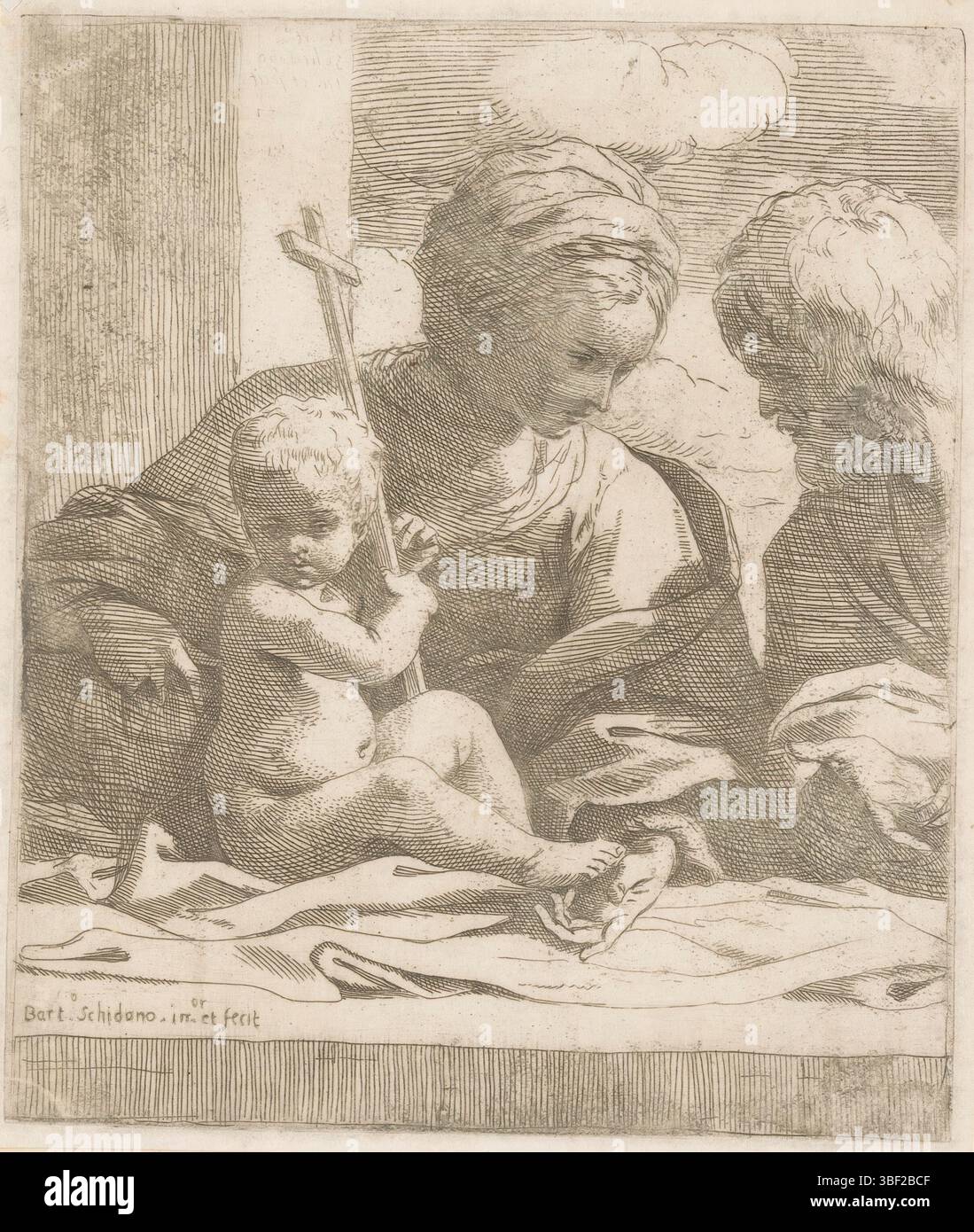 Italy, Schedoni, Bartolomeo, Italy, Holy Family, recto setup sheet ...