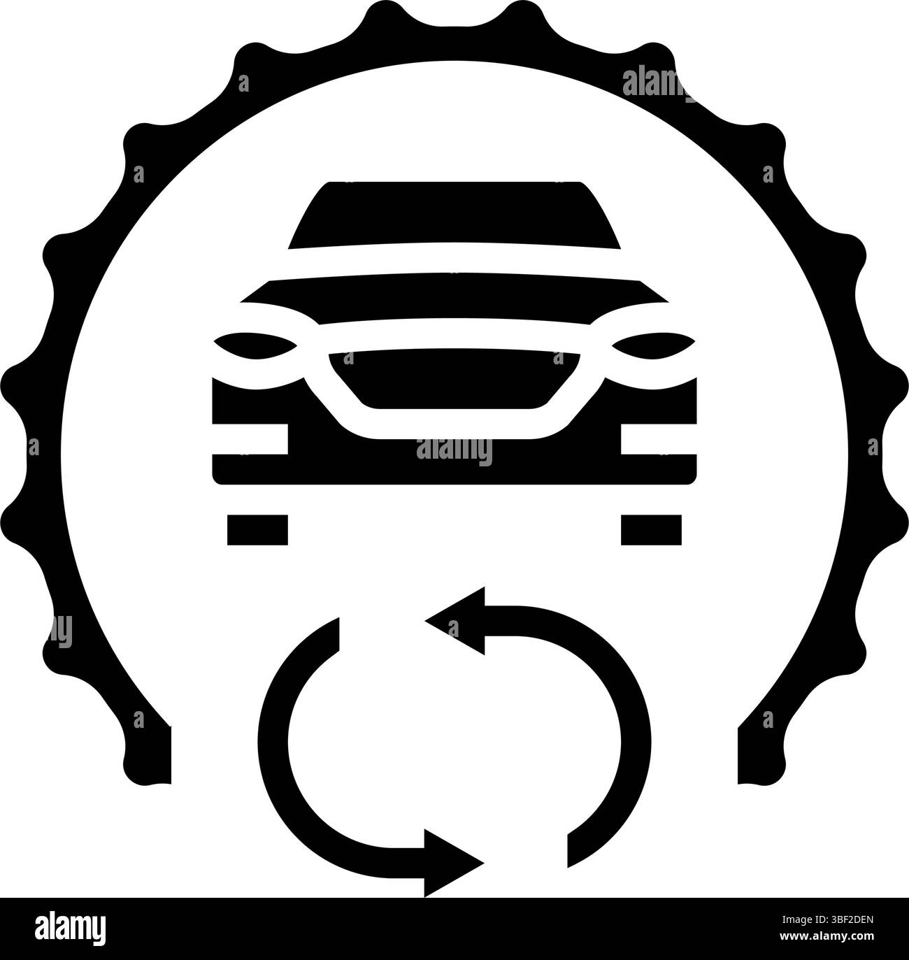 certified pre owned vehicle glyph icon vector illustration Stock Vector ...