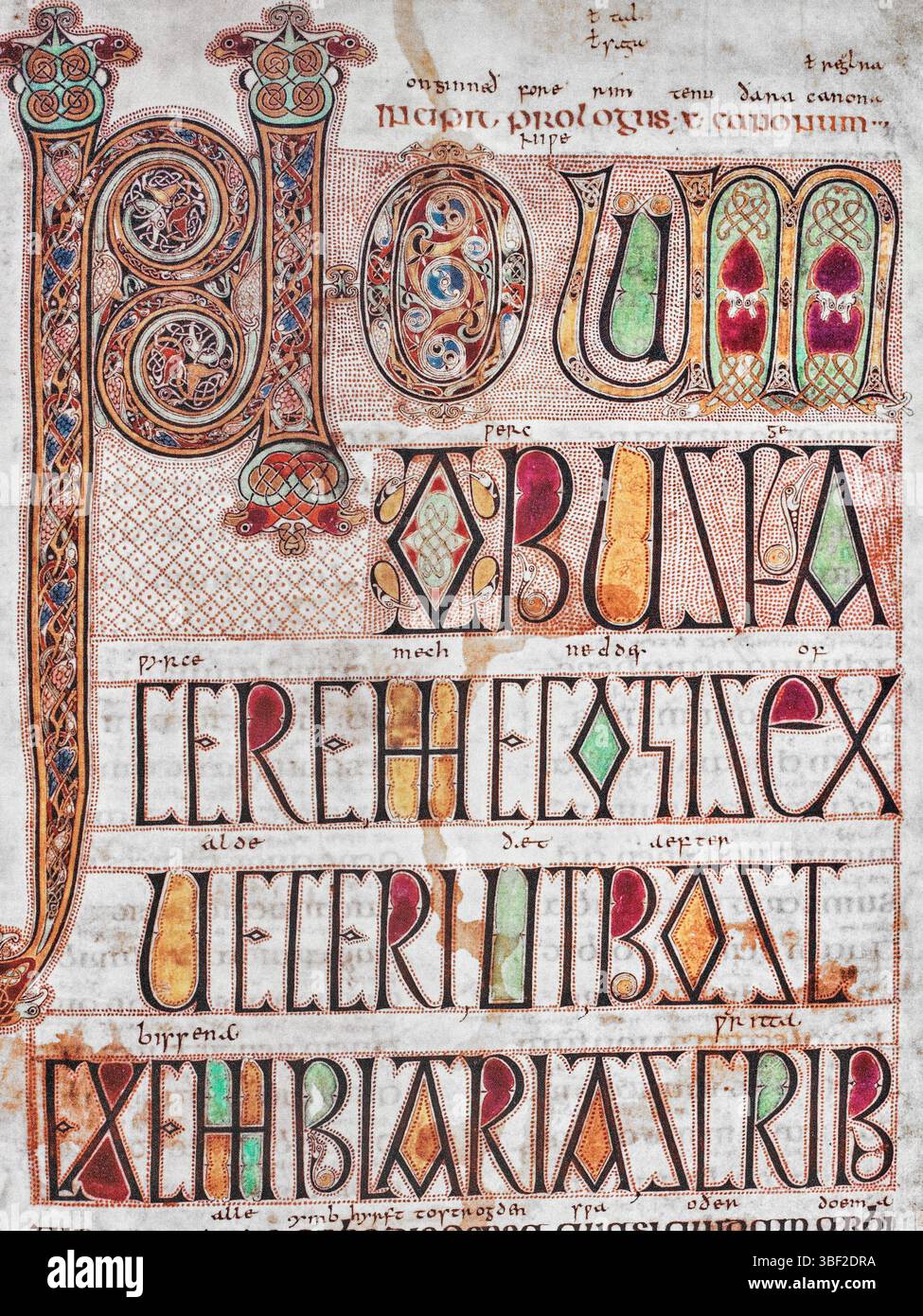 Lindisfarne gospels, an illustrated text handwritten by an anglo--saxon ...