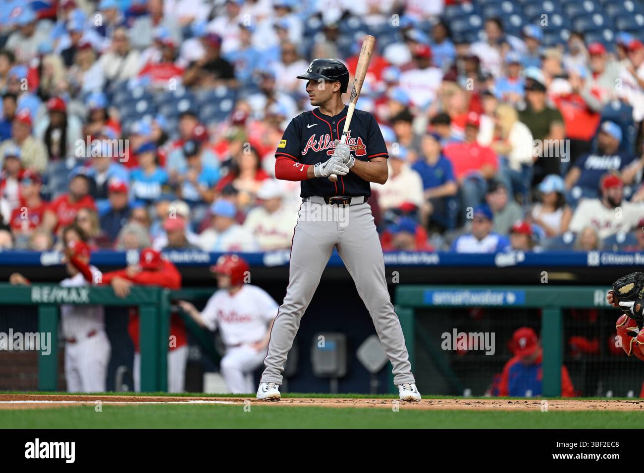 PHILADELPHIA, PA - MAY 29: Atlanta Braves first base Matt Olson (28) at ...