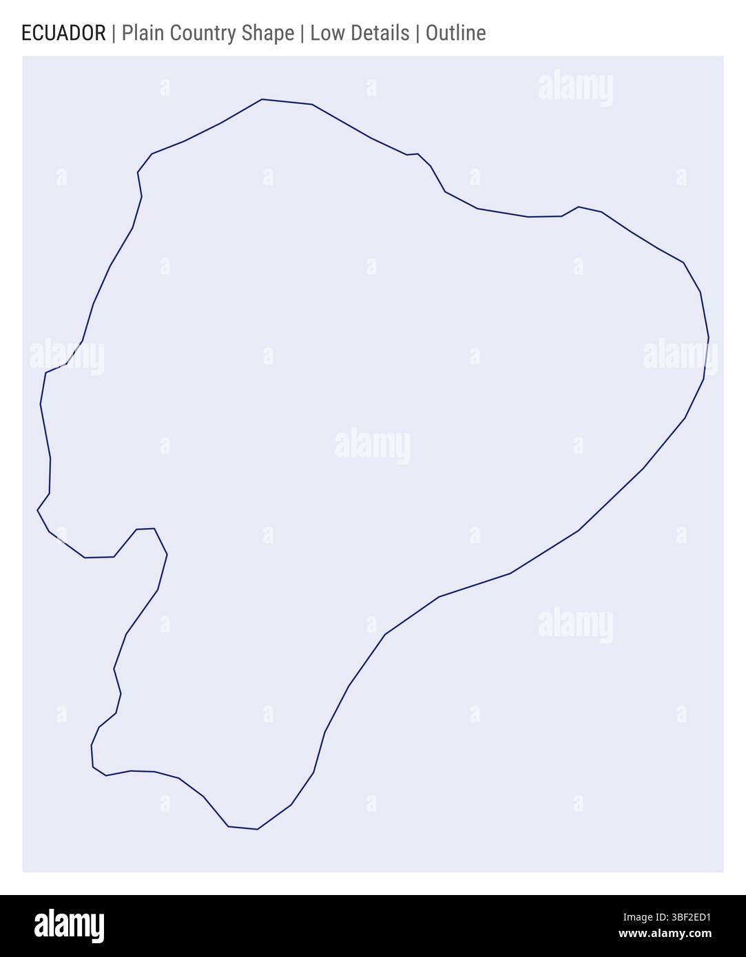 Ecuador plain country map. Low details. Outline style. Shape of Ecuador ...