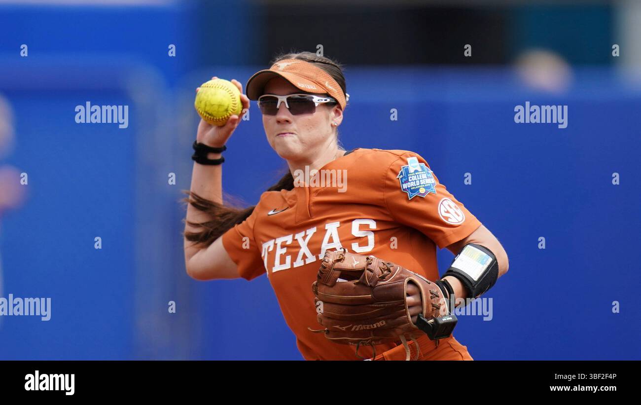 Texas utility Leighann Goode (43) during an NCAA softball Women's ...