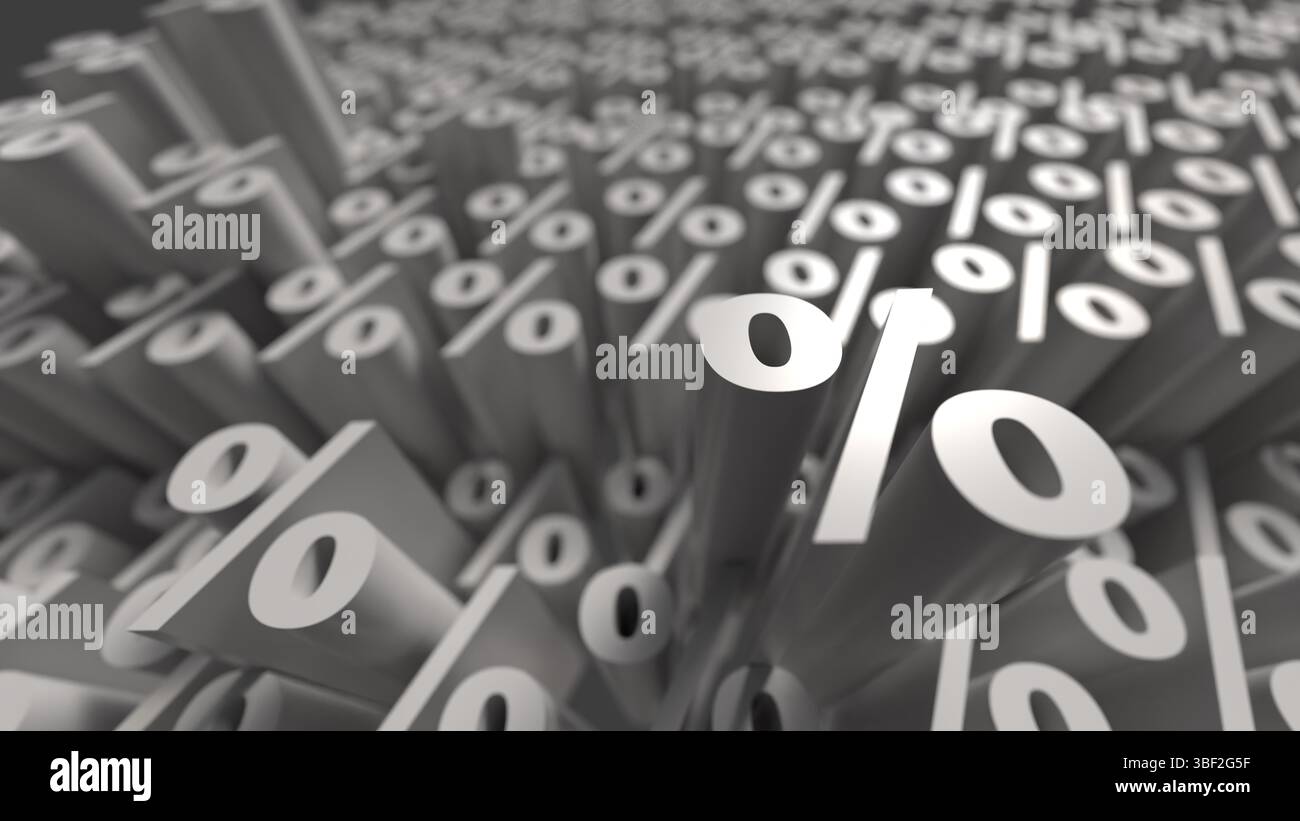 3d percent pulse financial background texture gray metal striking ...