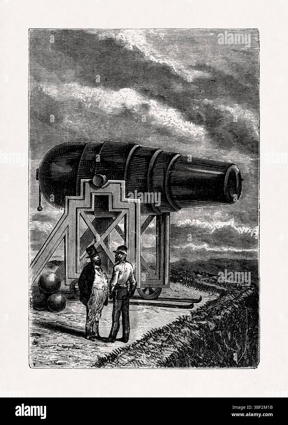 Illustration by Henri de Montaut depicting the Rodman gun from the book ...