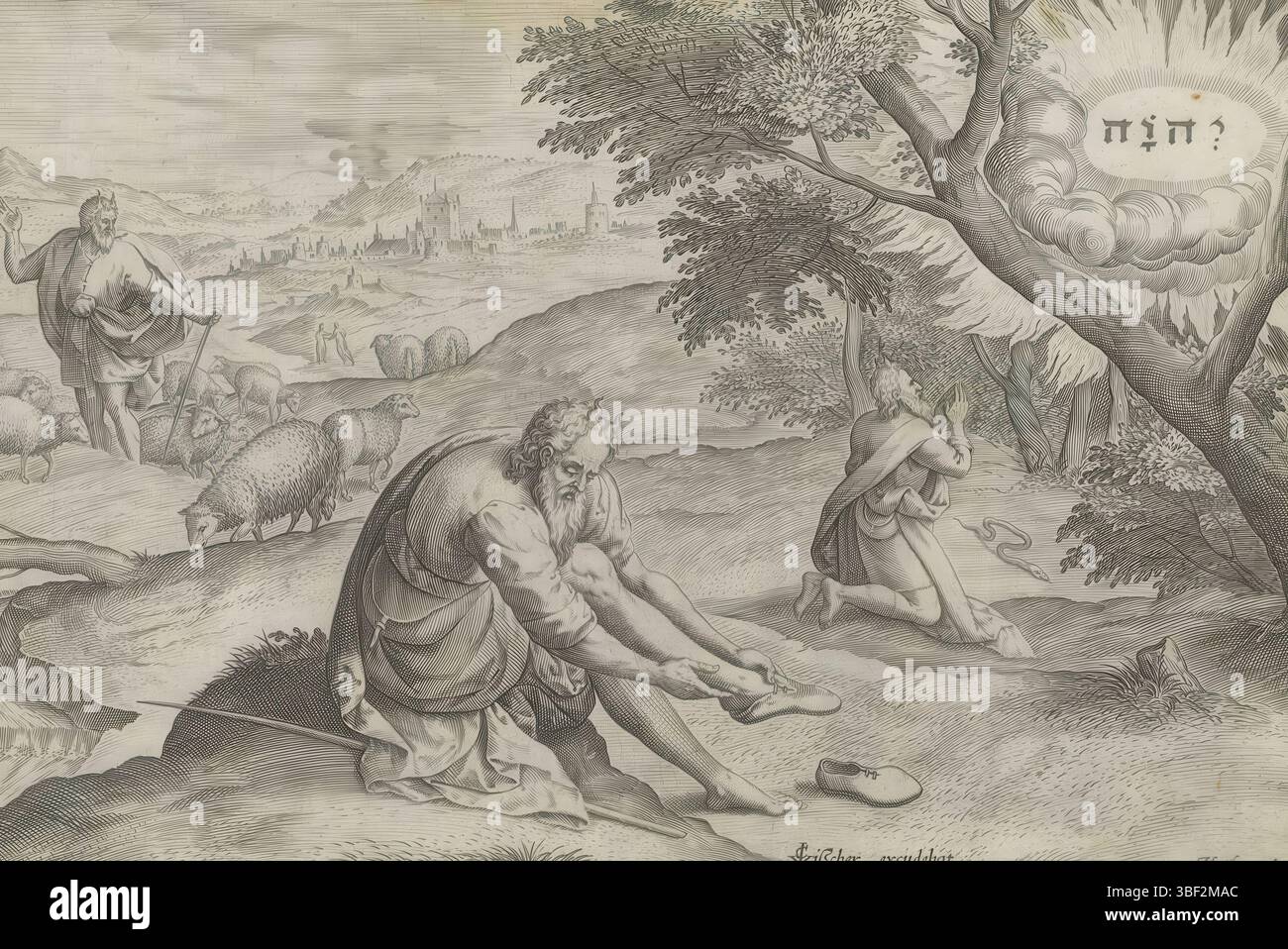 Moses guards sheep for his father in law hi-res stock photography and ...