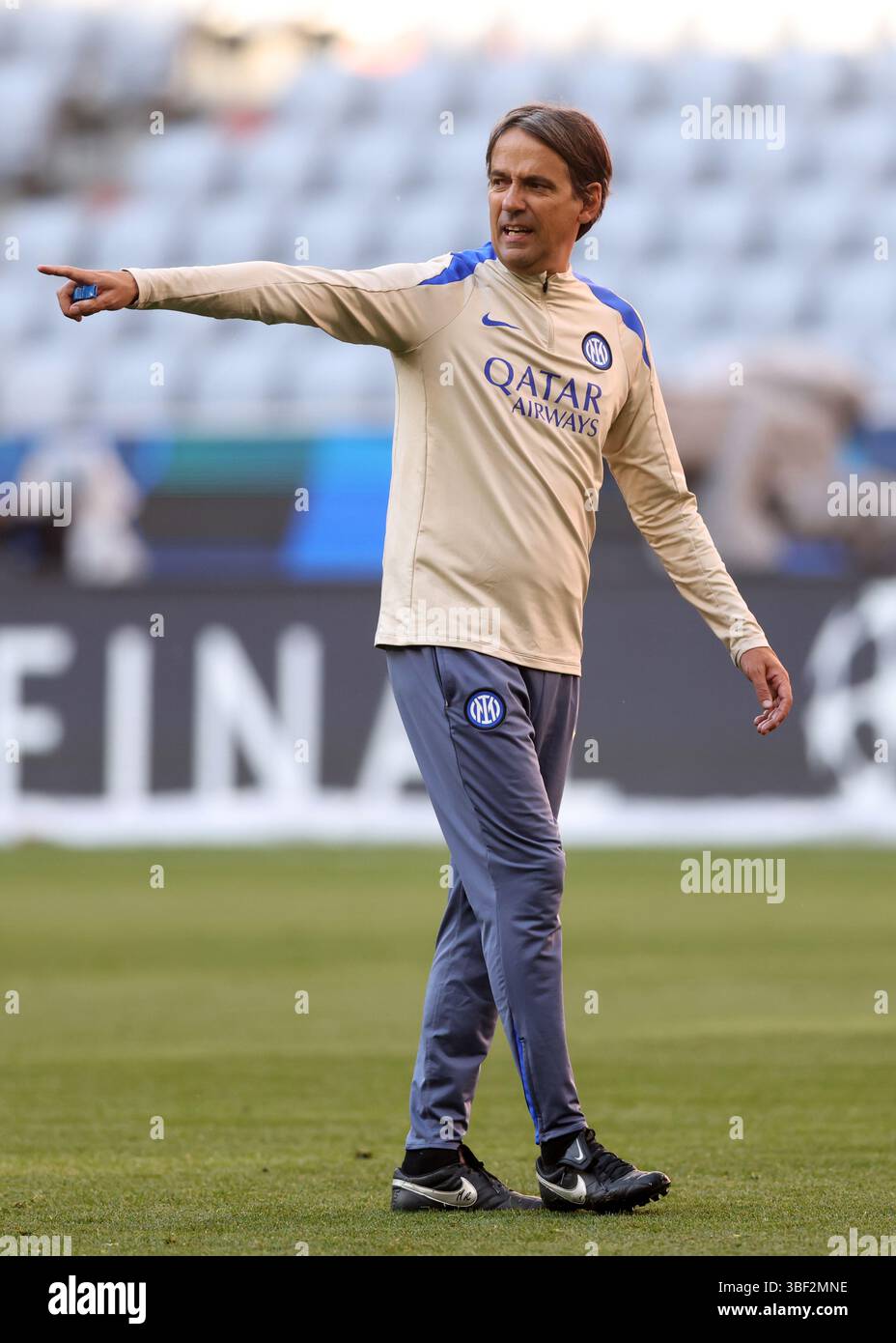 Inter Milan coach Simone Inzaghi during the UEFA Champions League Final ...
