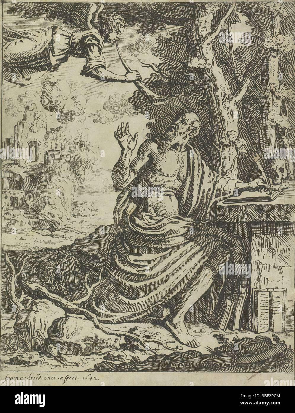 Italy, Desiderio, Francesco, Italy, Saint Hieronymus with the angel ...