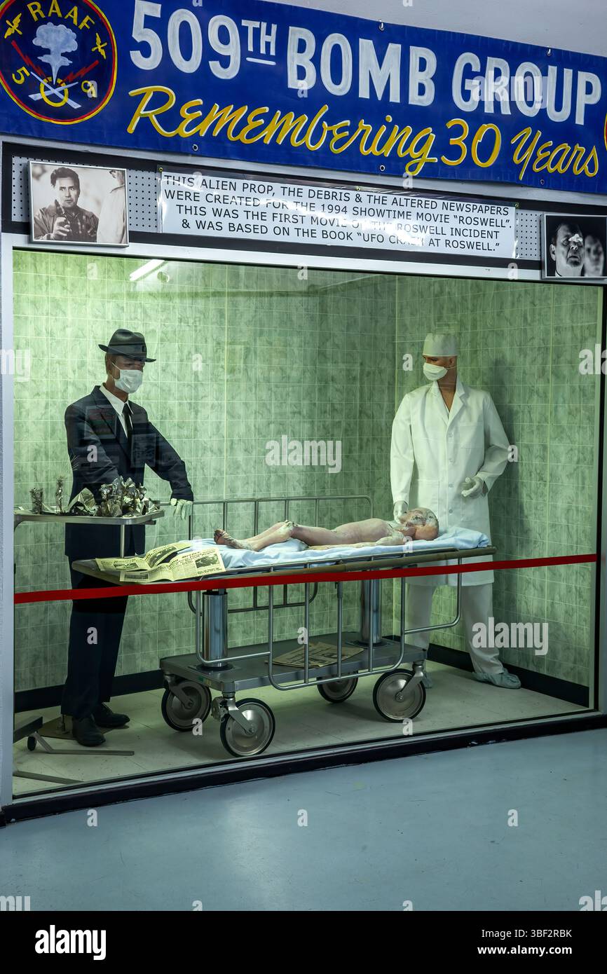 Alien operating room exhibit, UFO Museum, Roswell, New Mexico USA Stock ...