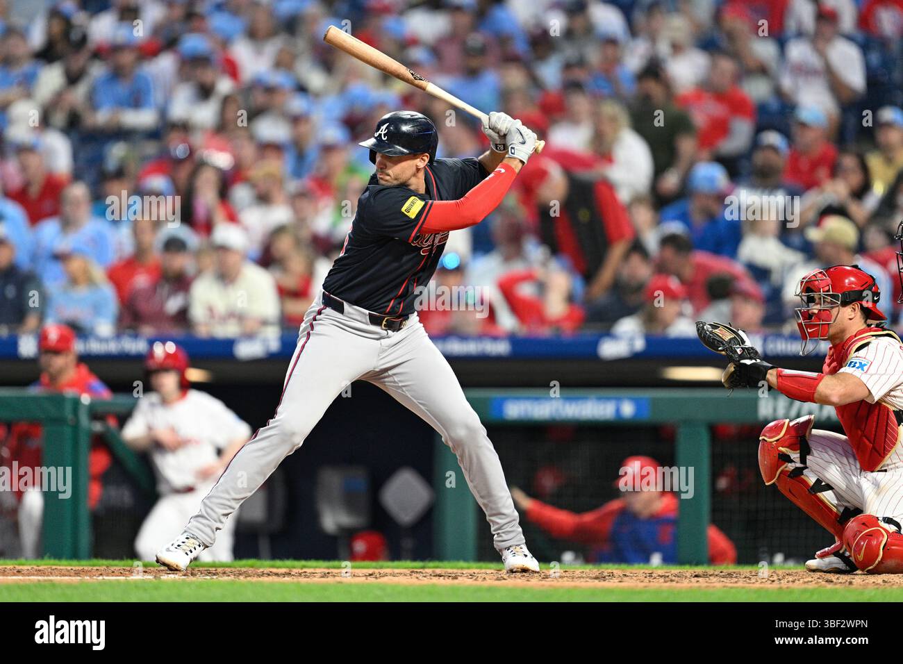 PHILADELPHIA, PA - MAY 29: Atlanta Braves first base Matt Olson (28) at ...