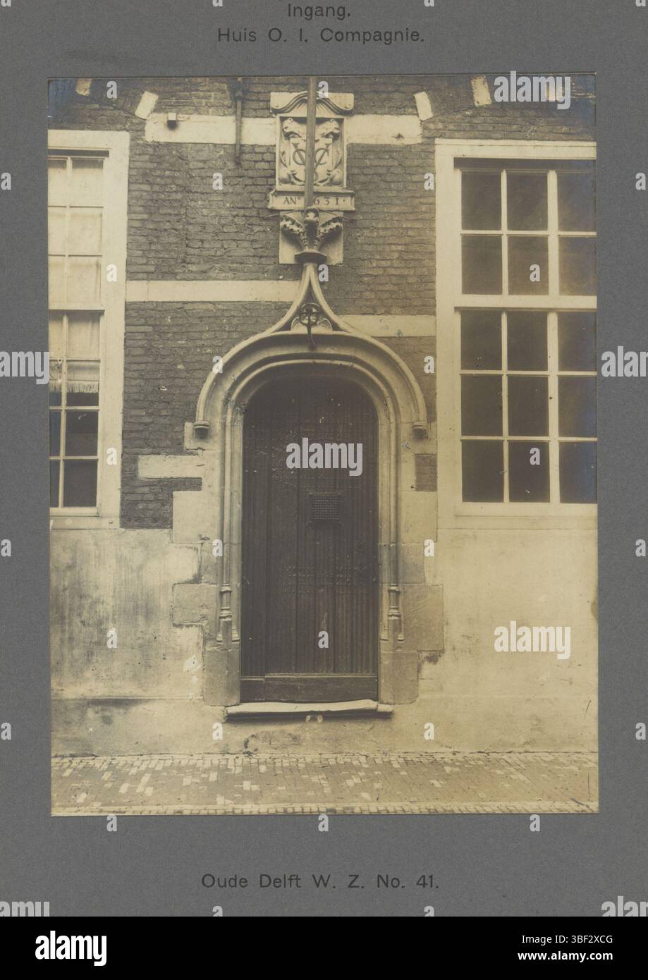 Delft, Old Delft W.Z. No. 41. House O.I. Company, entrance of the East ...