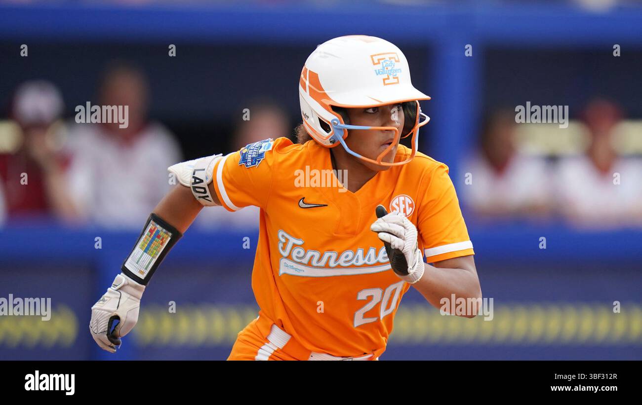 Tennessee outfielder Saviya Morgan (20) during an NCAA softball Women's ...