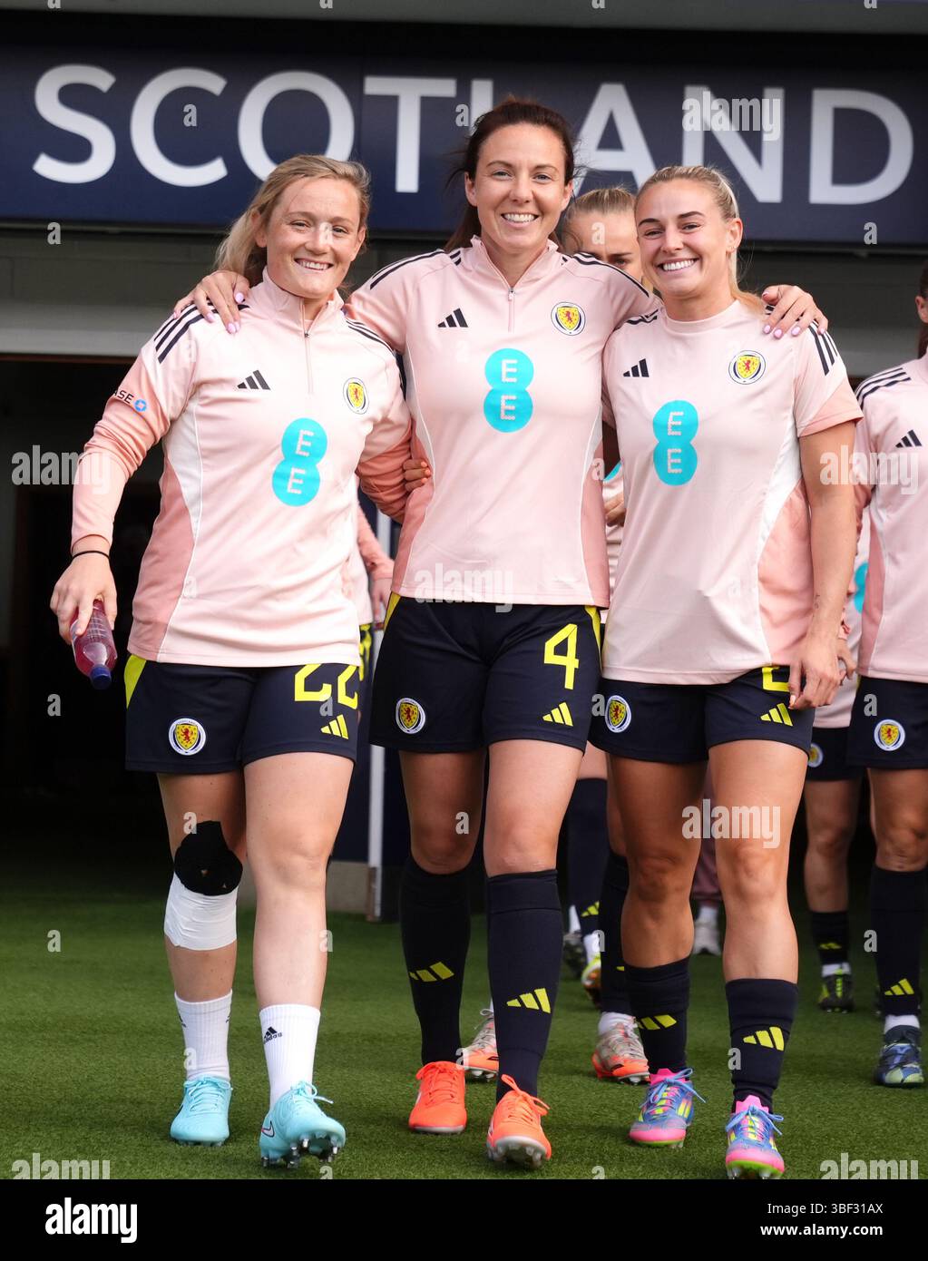 Scotland's Erin Cuthbert, Rachel Corsie and Kirsty Smith ahead of the ...