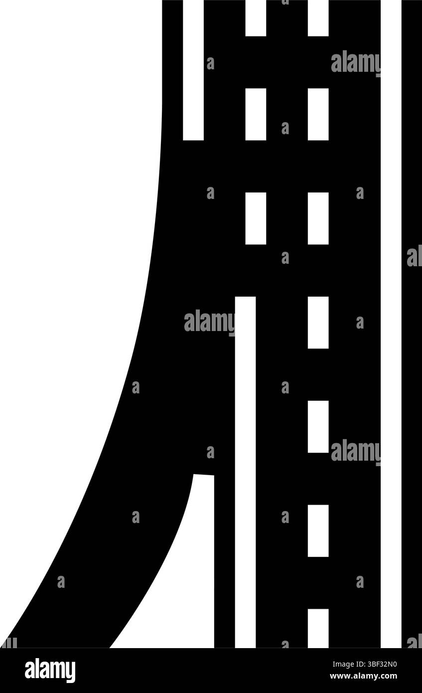 entrance highway road glyph icon vector illustration Stock Vector Image ...