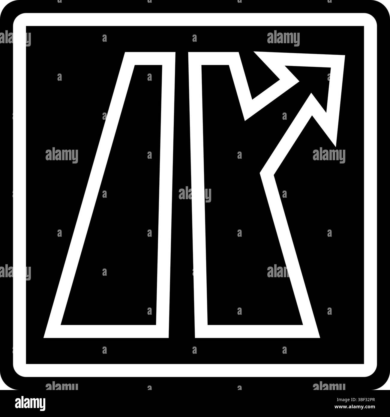 exit ramp highway road glyph icon vector illustration Stock Vector ...