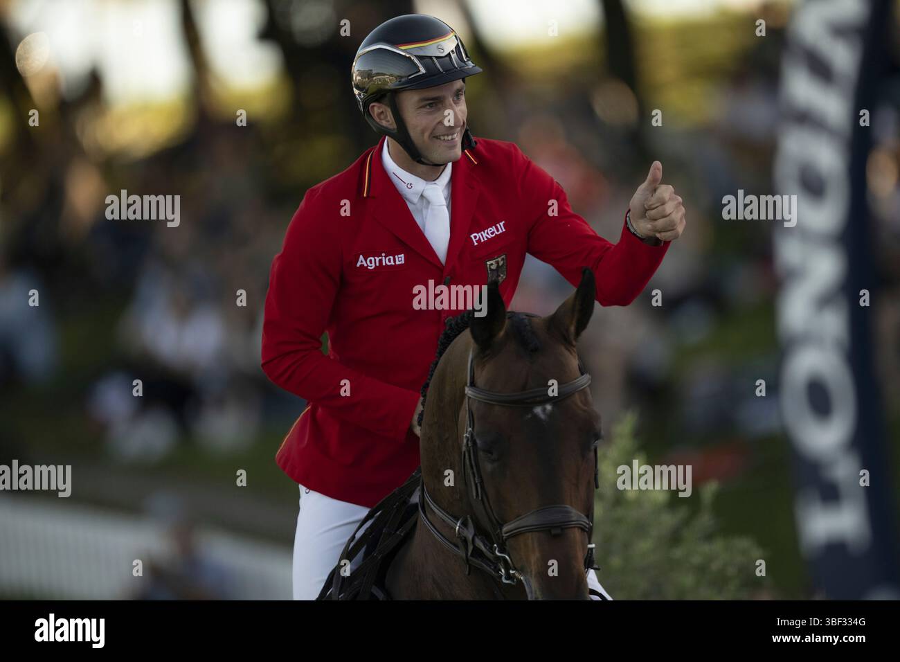 Richard Vogel of Germany on United Touch S reacts at the Land Rover ...