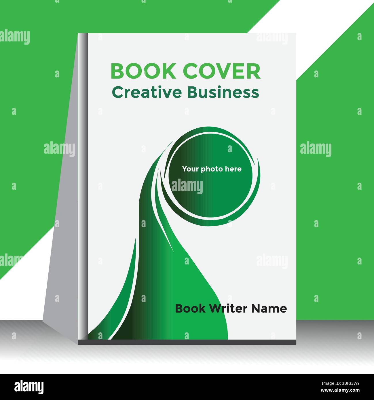 Modern Green Book Cover Design for Creative Business Books Stock Vector ...