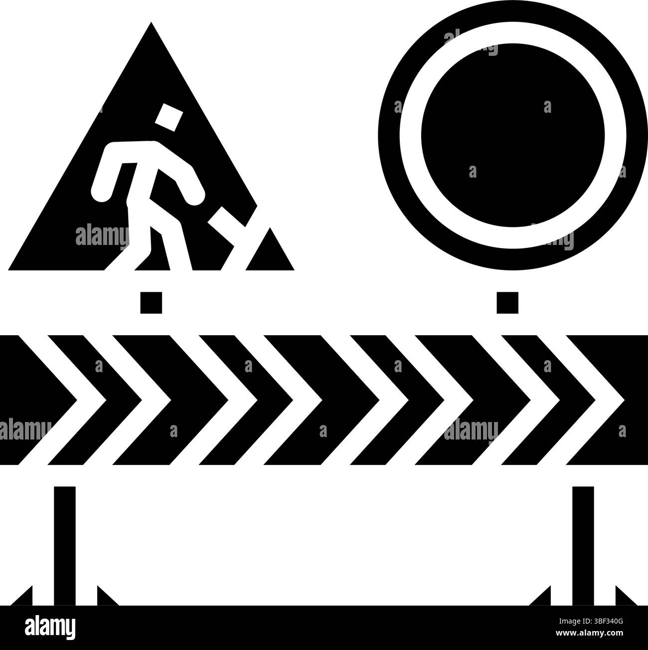 roadworks highway road glyph icon vector illustration Stock Vector ...