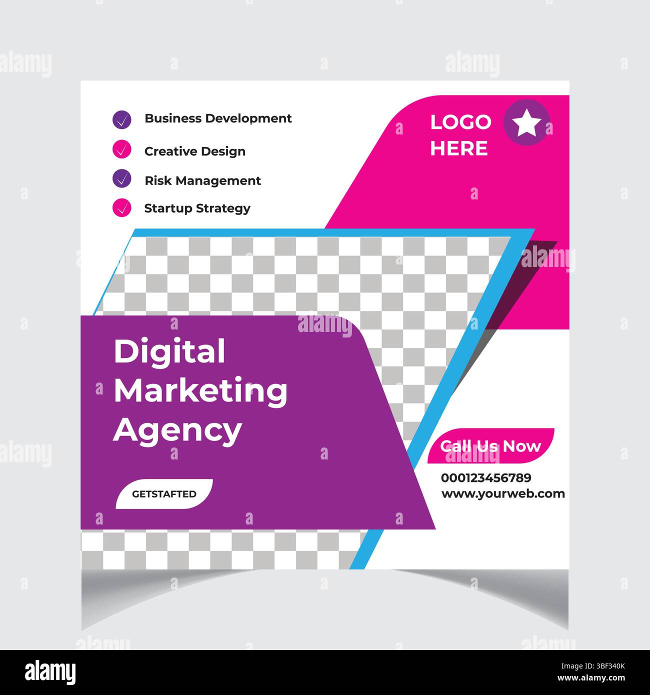 Social media advertising promotional Stock Vector Images - Alamy