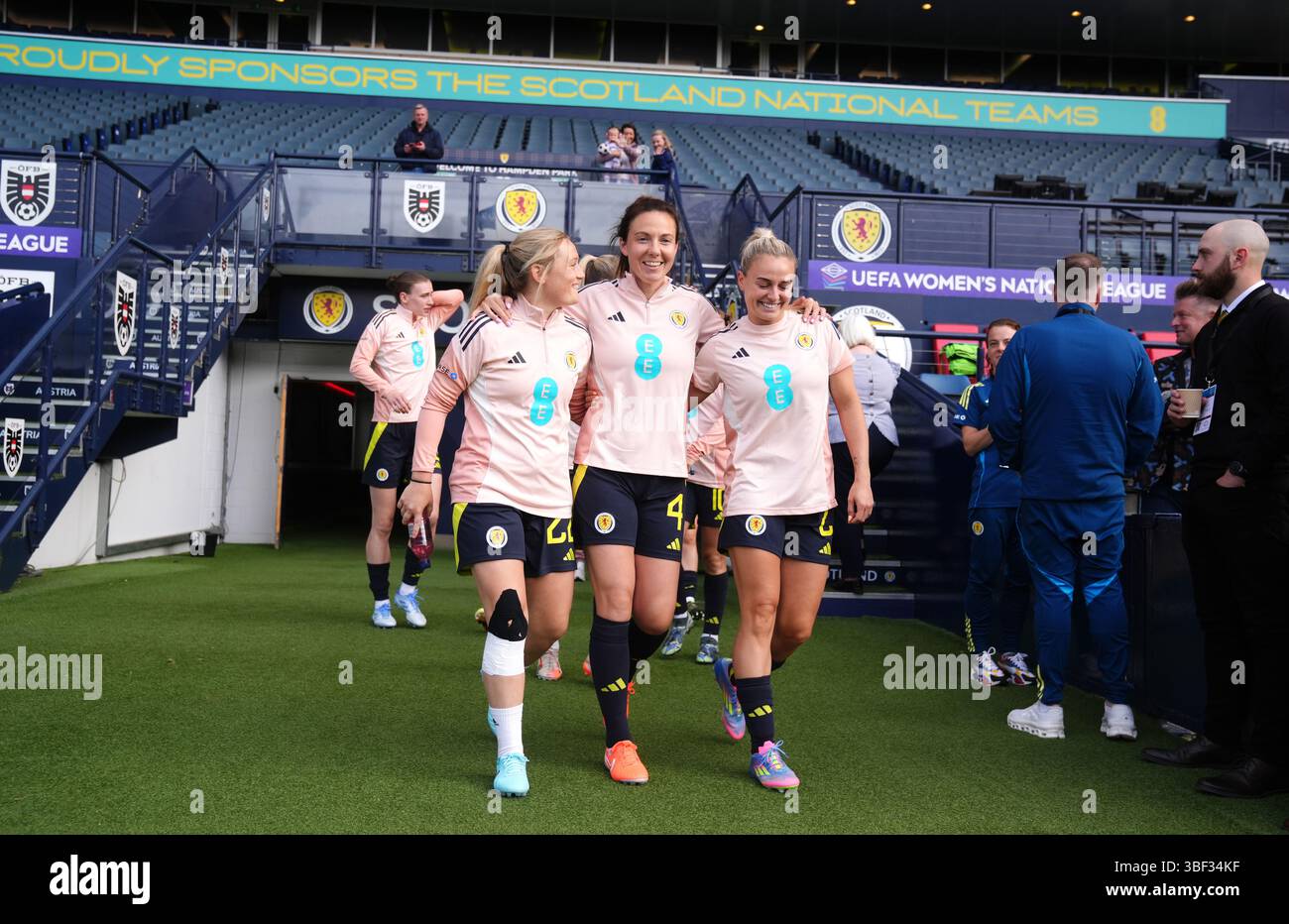 Scotland's Erin Cuthbert, Rachel Corsie and Kirsty Smith ahead of the ...