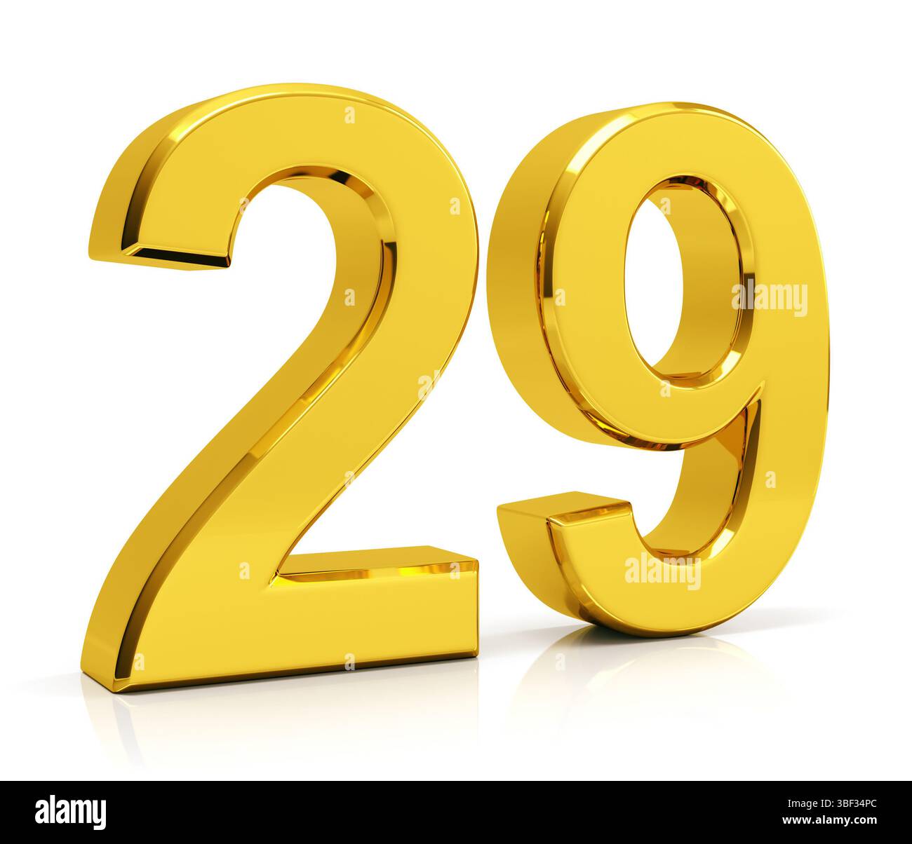 Gold 29 number 3d Cut Out Stock Images & Pictures - Alamy