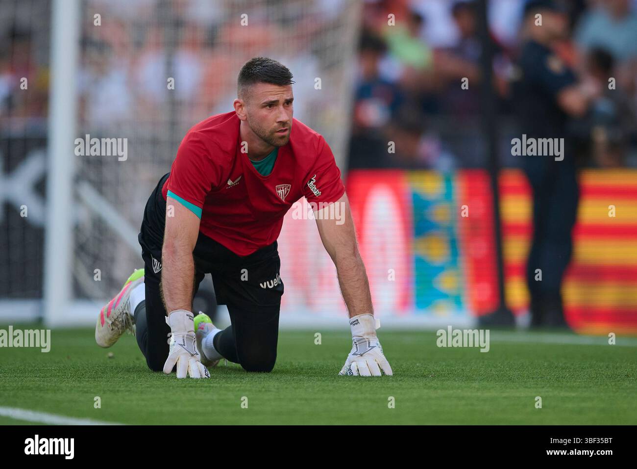 Valencia, Spain. 18th May, 2025. VALENCIA, SPAIN - MAY 18: Unai Simon ...