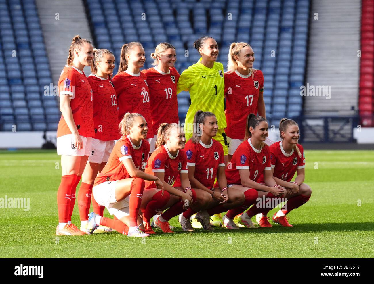 An Austria team group photo ahead of the UEFA Women's Nations League ...