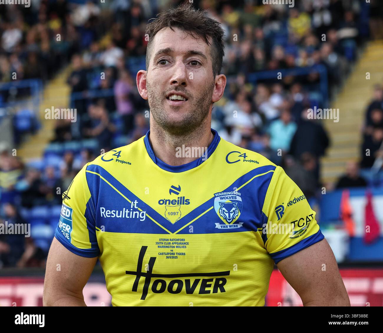 Warrington, UK. 30th May, 2025. Stefan Ratchford of Warrington Wolves ...