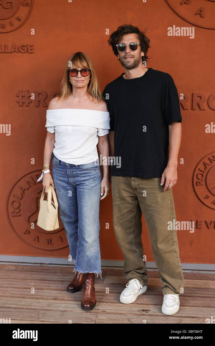 Paris, France. 30th May, 2025. Axelle Laffont, Romain Sichez at Village ...