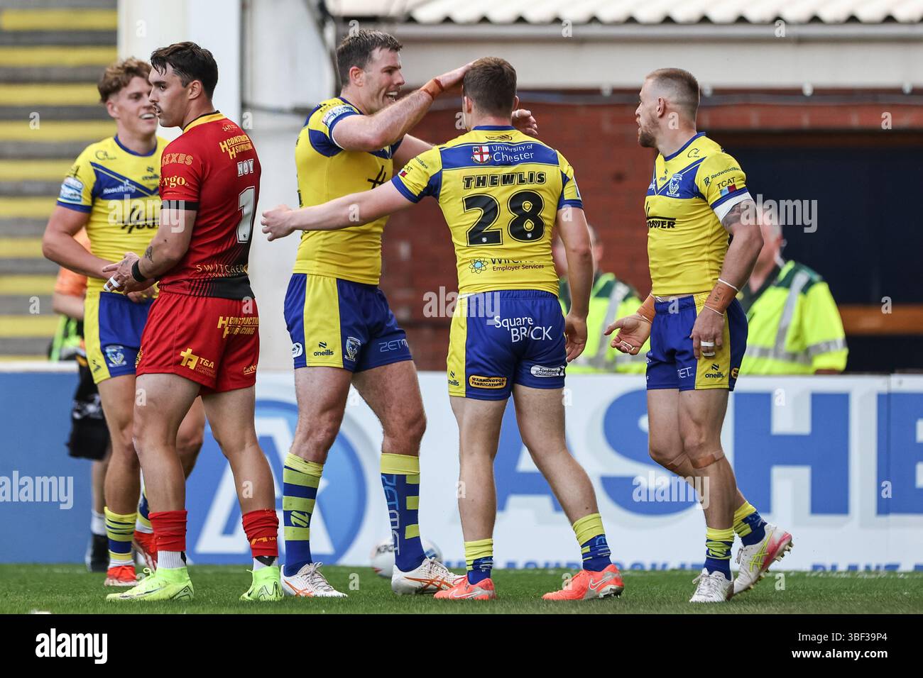 Warrington, UK. 30th May, 2025. Jake Thewlis of Warrington Wolves ...